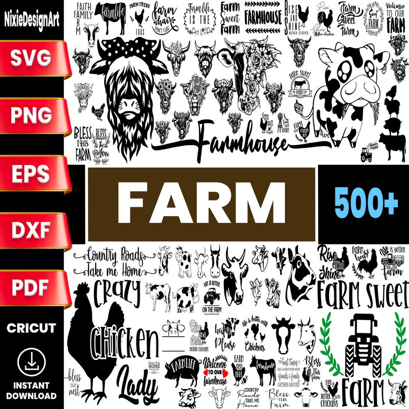 Farm Animal Svg - Etsy