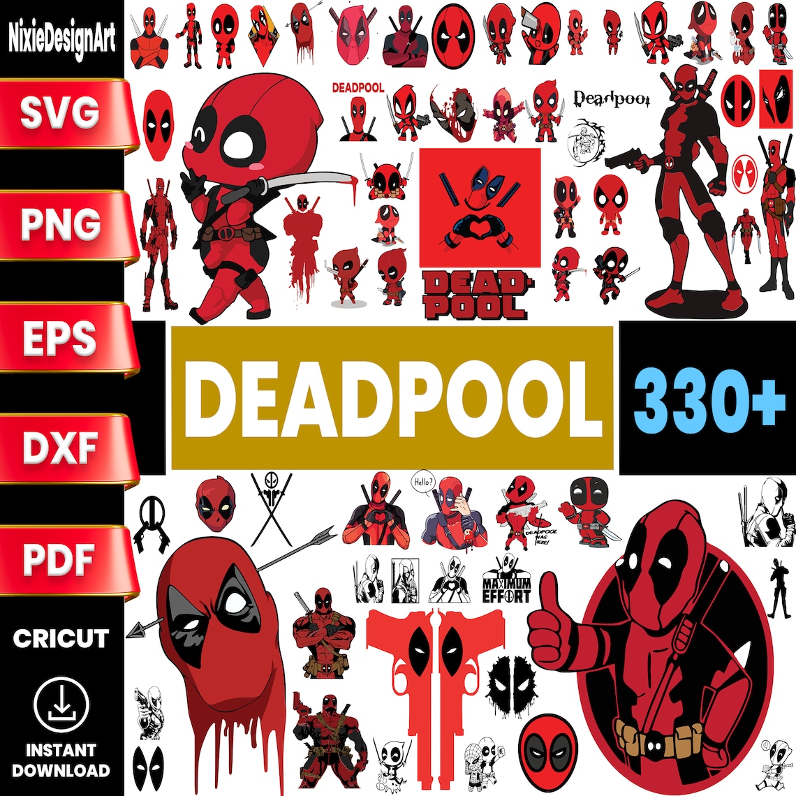 Deadpool Svg Bundle, Deadpool Png, Superhero Svg, Baby Dead Svg ...