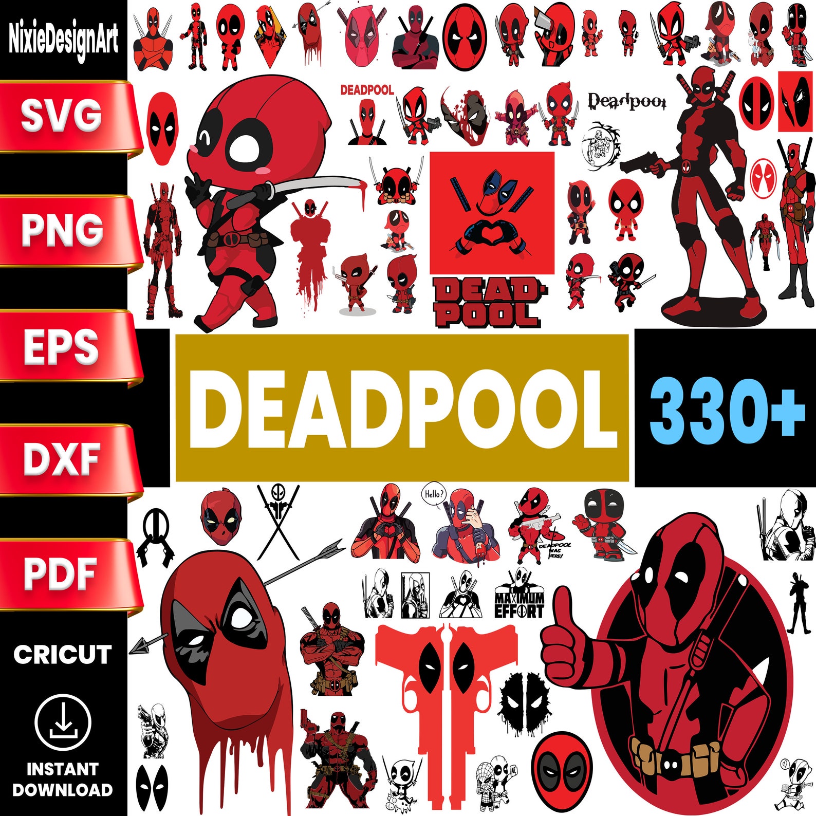 Deadpool Svg Bundle, Deadpool Png, Superhero Svg, Baby Dead Svg ...
