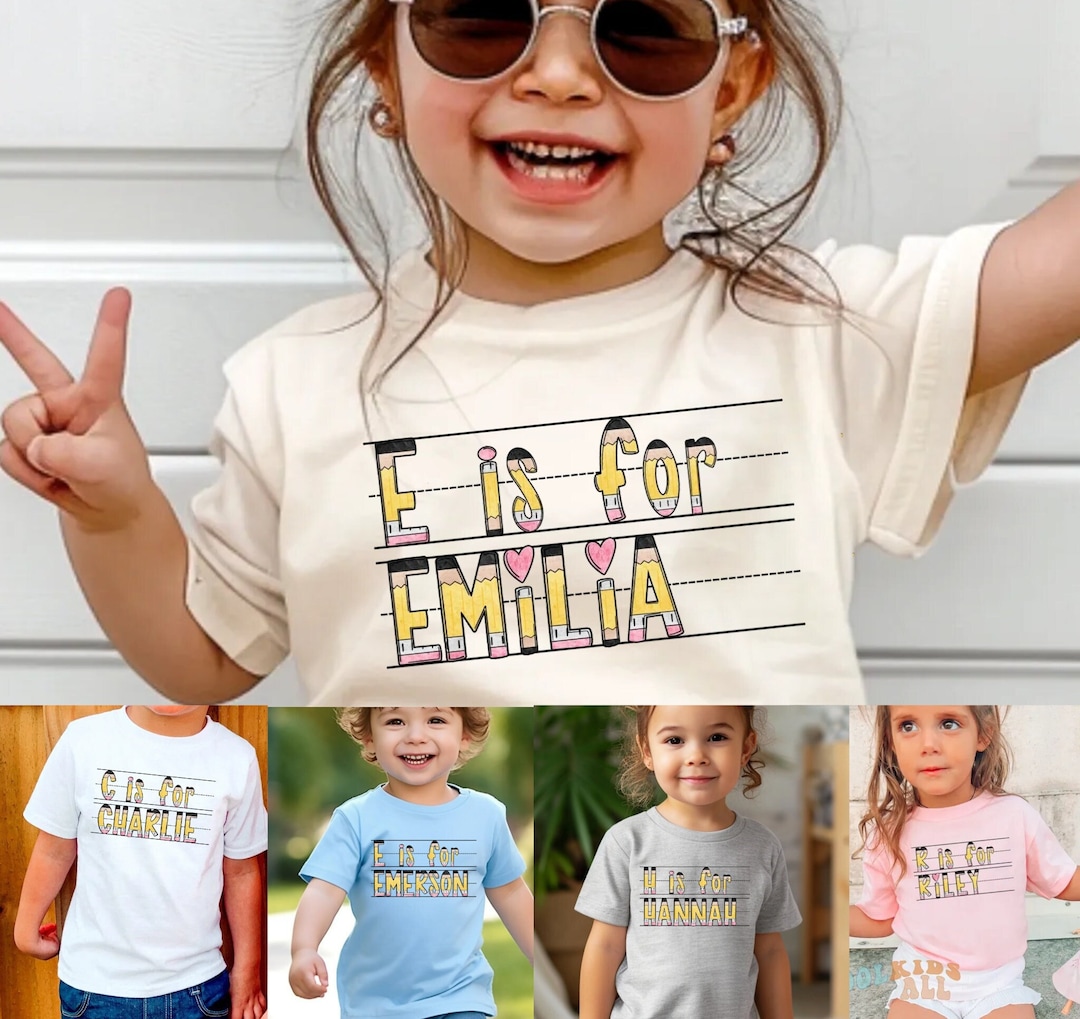 Personalized Kids School Shirt-custom Name School Shirt-back to School ...
