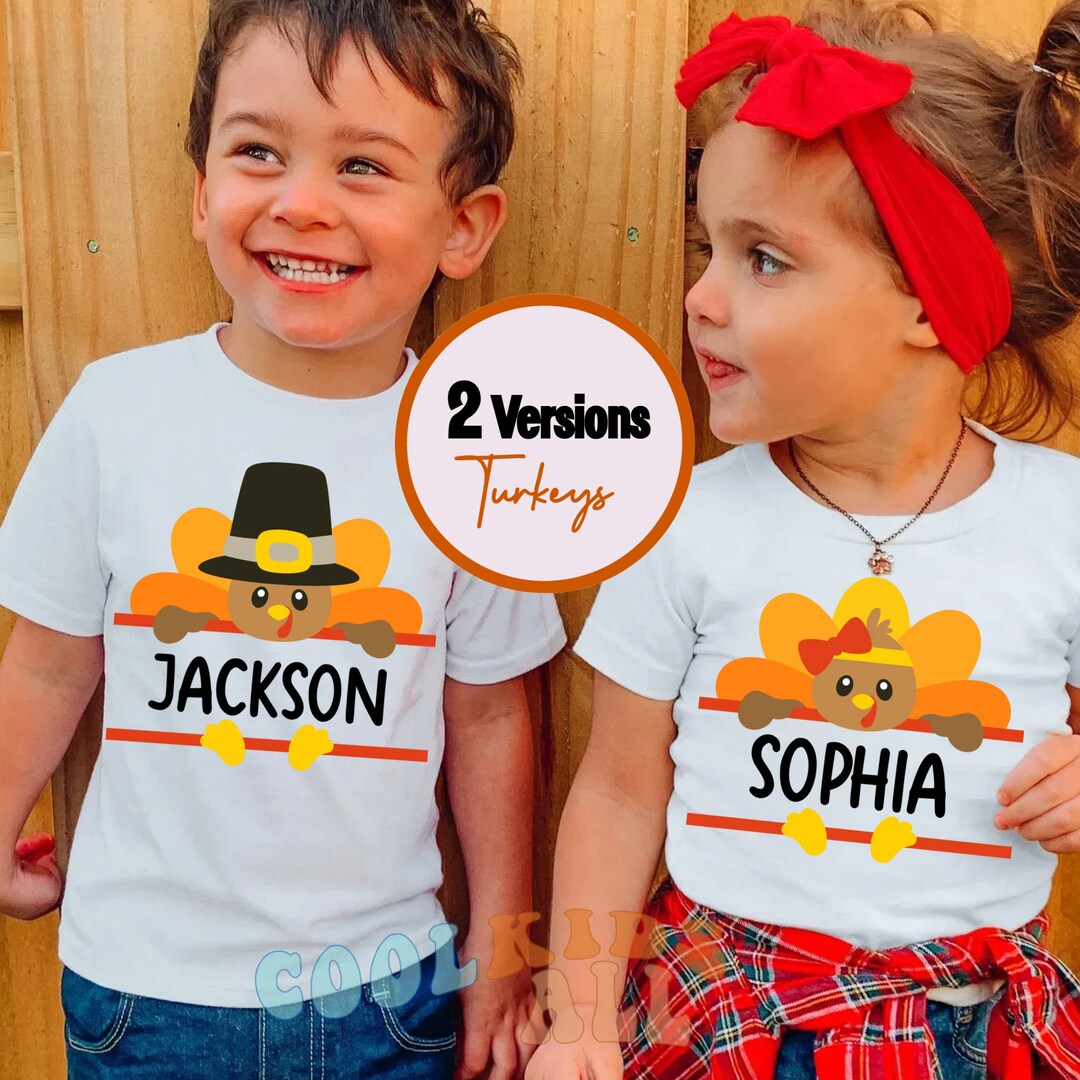 Personalized Kids Thanksgiving Shirt-halloween Name Shirt-custom ...