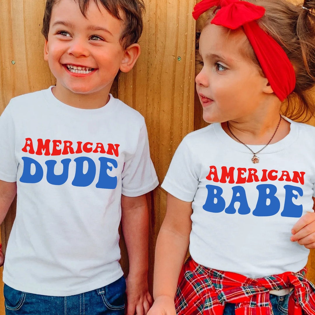 Kids American Dude Shirt-fourth of July Kids Shirt-american Babe Shirt ...