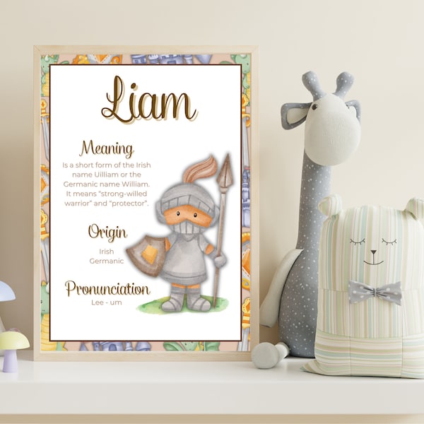 Name Origin Print - Etsy