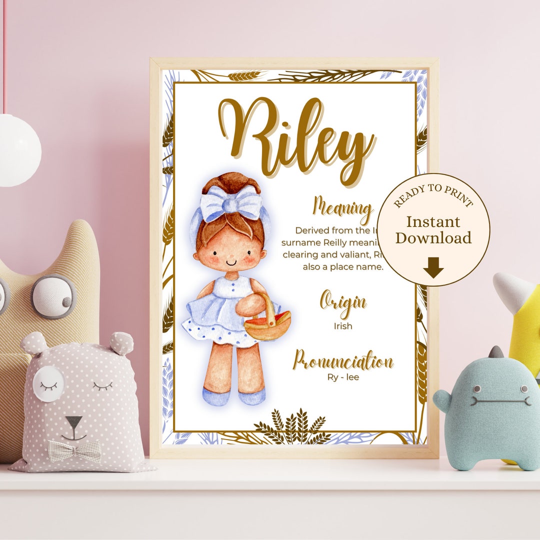 Riley Name Picture and Its Meaning to Print, Riley Name Origin for ...