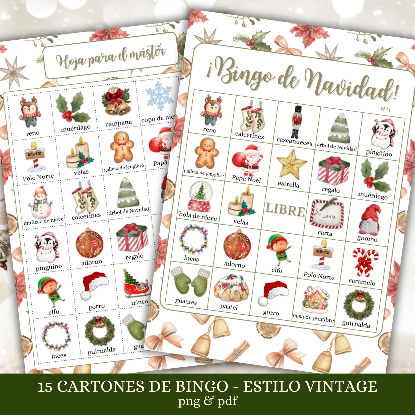 Hojas De Bingo Navideñas Para Imprimir Gratis Bingo De Navidad