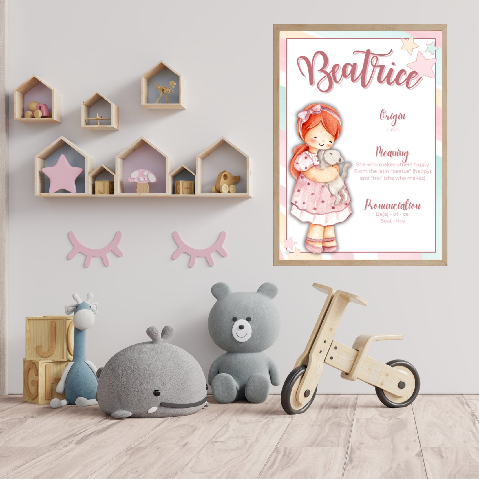 Printable Poster With the Meaning of the Name Beatrice, Decorative ...