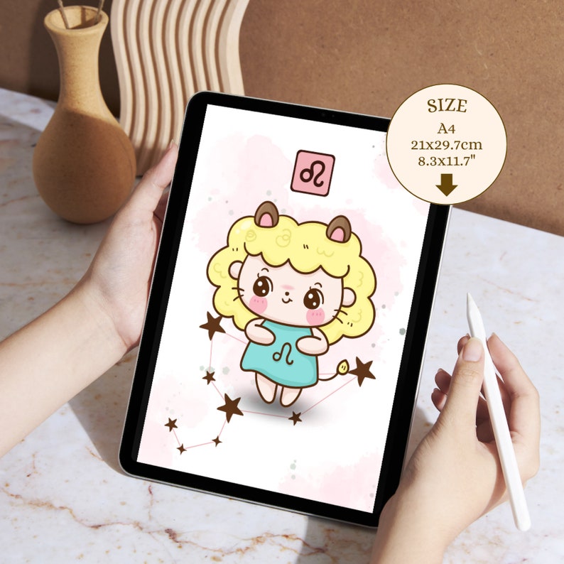 Printable Children's Leo Horoscope Sheet for Baby's Room, Editable ...