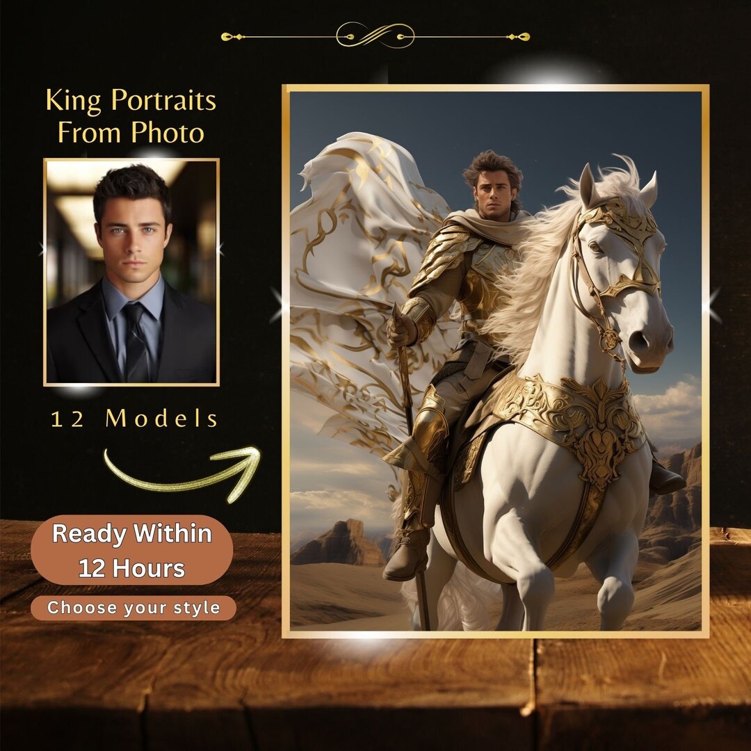 Royal King Portrait From Photo, Renaissance Portrait, Historical ...