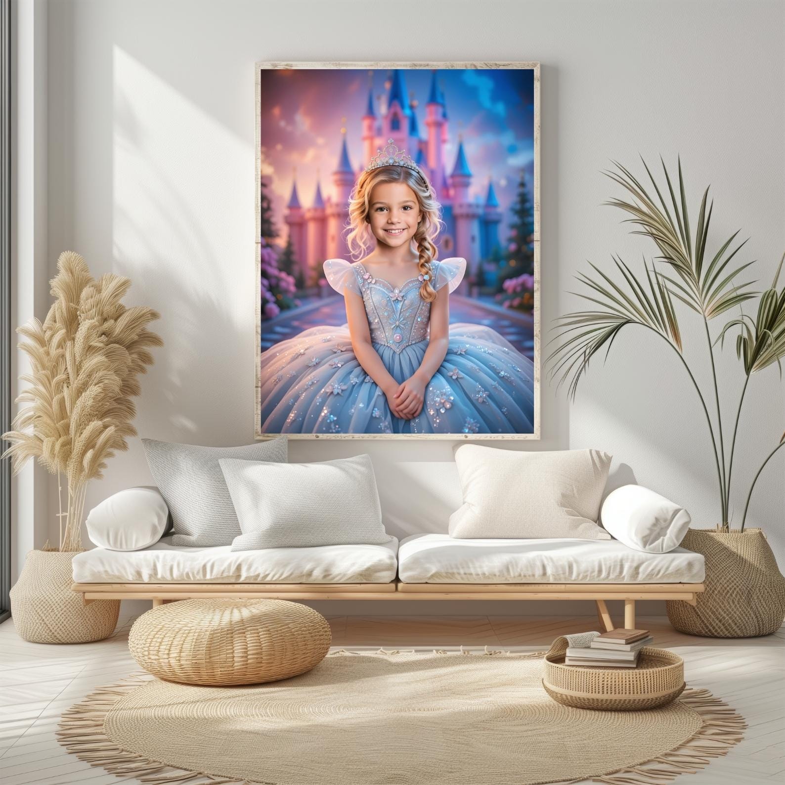 Princess Portrait for Girls, Personalized Royal Portrait, Unique ...