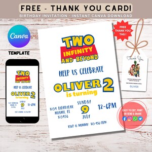 Two Infinity and Beyond Invitation, Two Infinity and Beyond Birthday ...