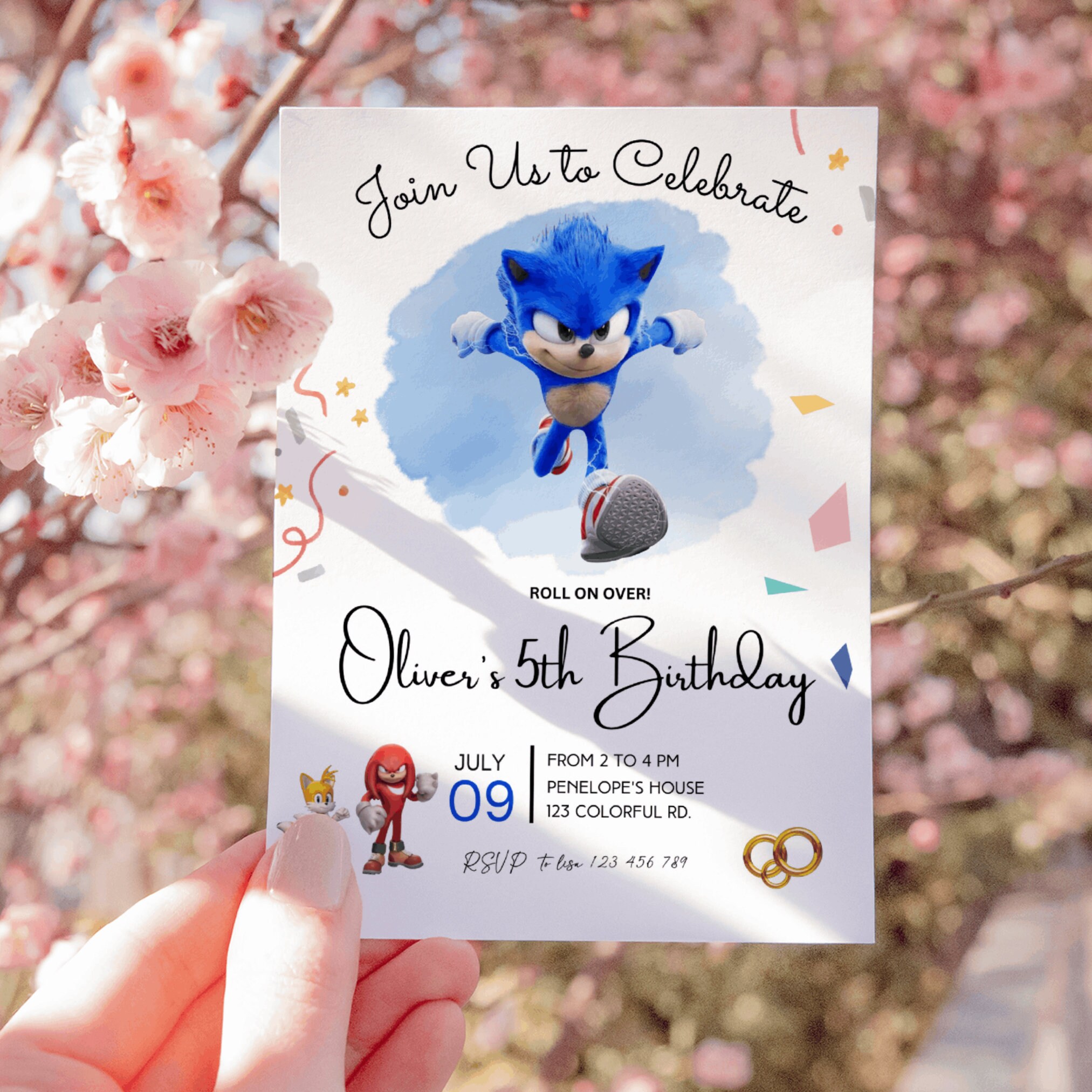 Super Sonic the Hedgehog Birthday Invitation | Canva Sonic Birthday ...
