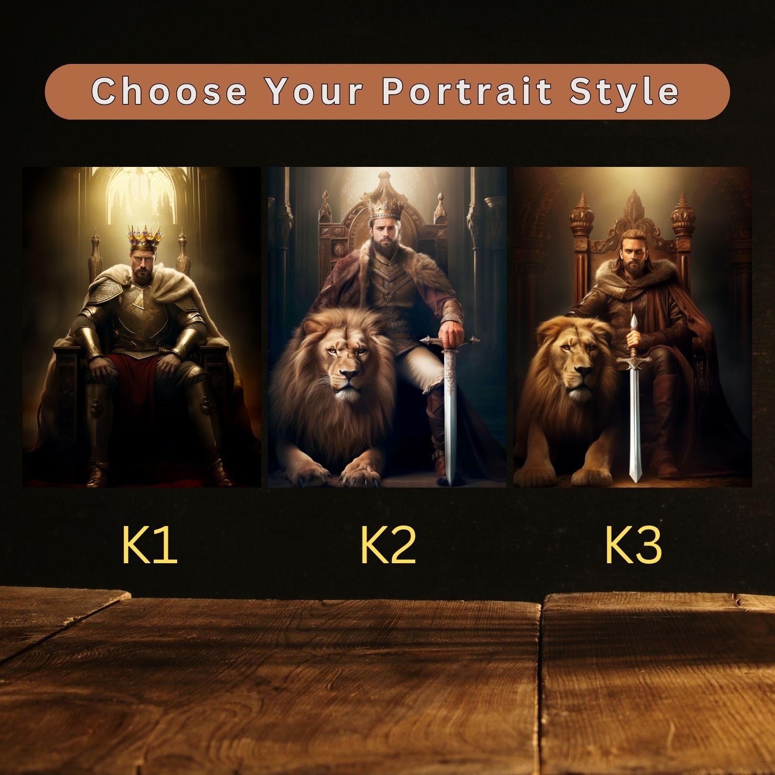 Royal King Portrait From Photo, Renaissance Portrait, Historical ...