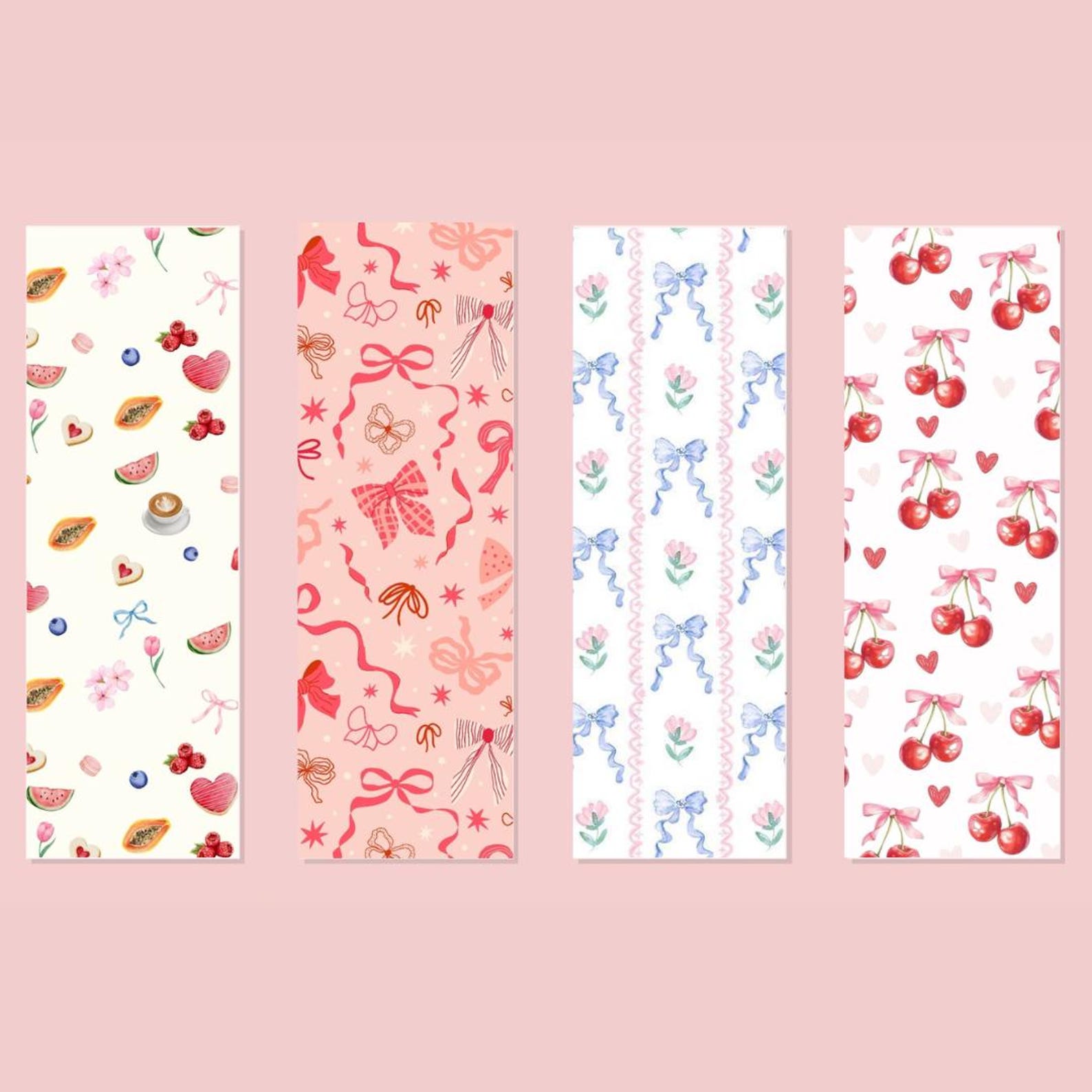 Cute Coquette Bookmarks | Aesthetic Bookmark | Pink & Pastel Bookmarks ...