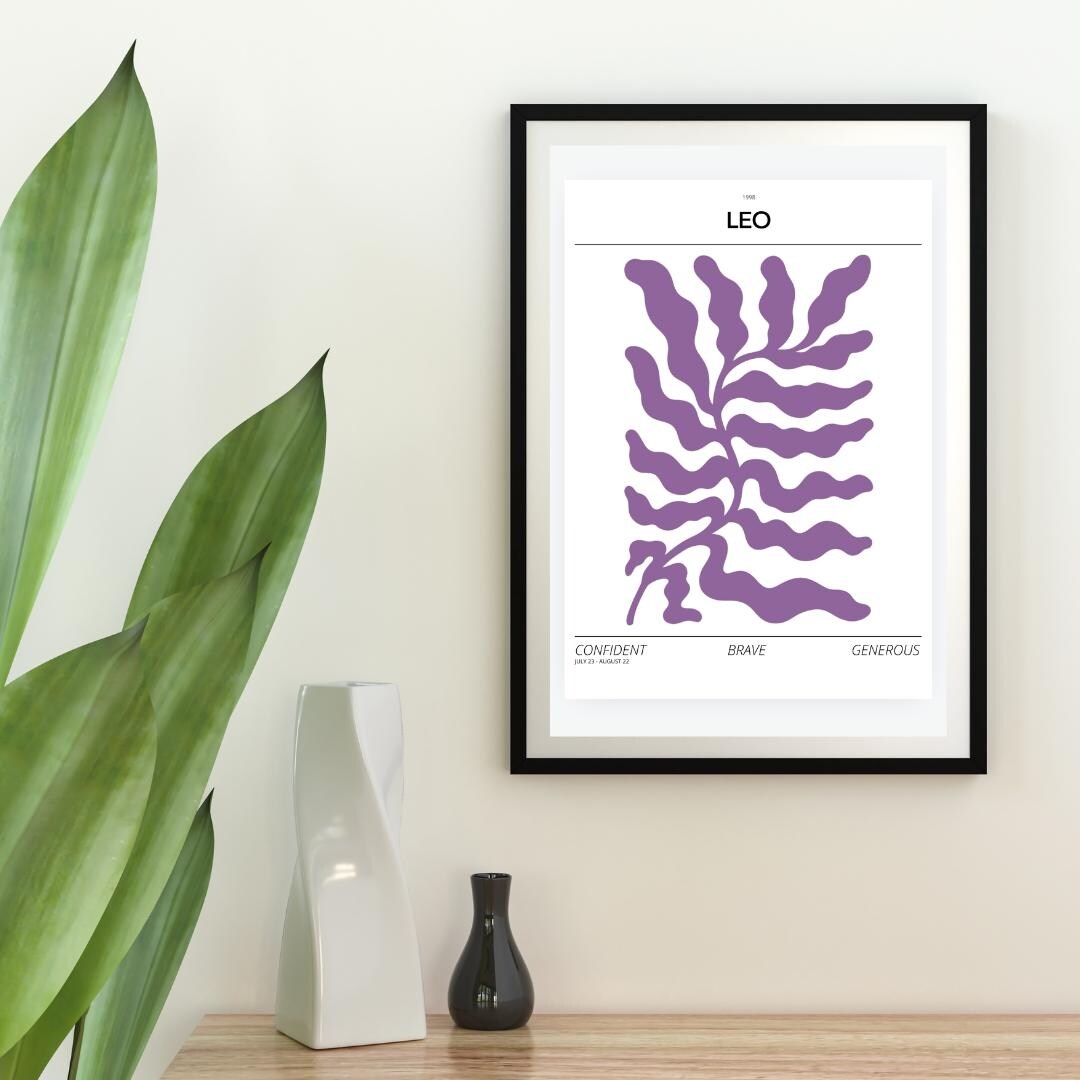 Leo Wall Art, Printable Leo Neutral Wall Art, Digital Art Room Decor ...