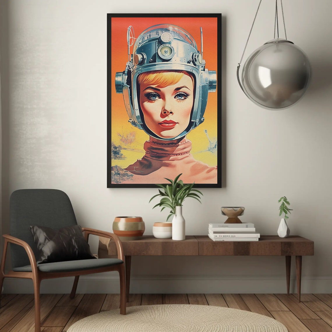 Astro Blondie Two Retro Futuristic Female Astronaut in 1960's Style ...