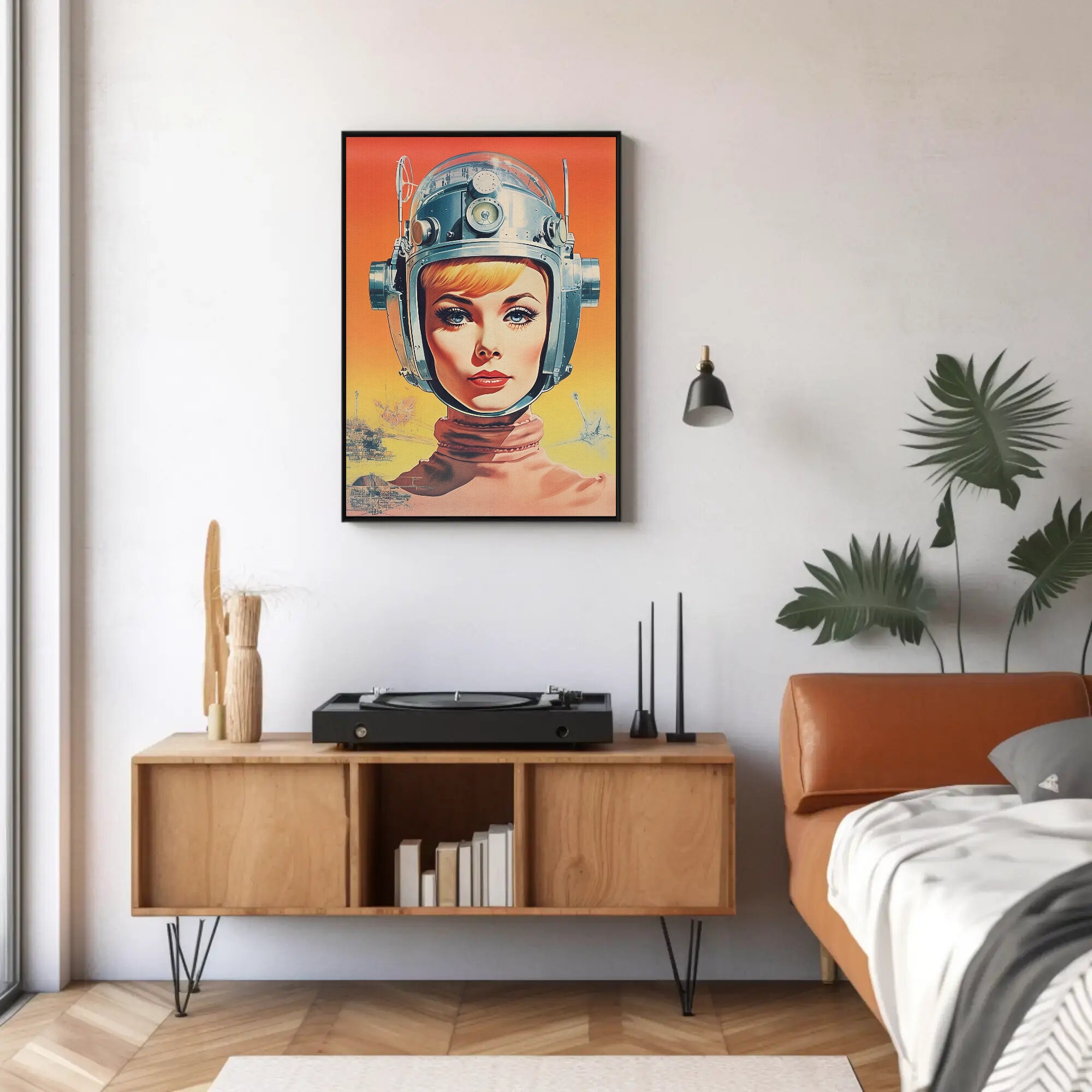 Astro Blondie Two Retro Futuristic Female Astronaut in 1960's Style ...