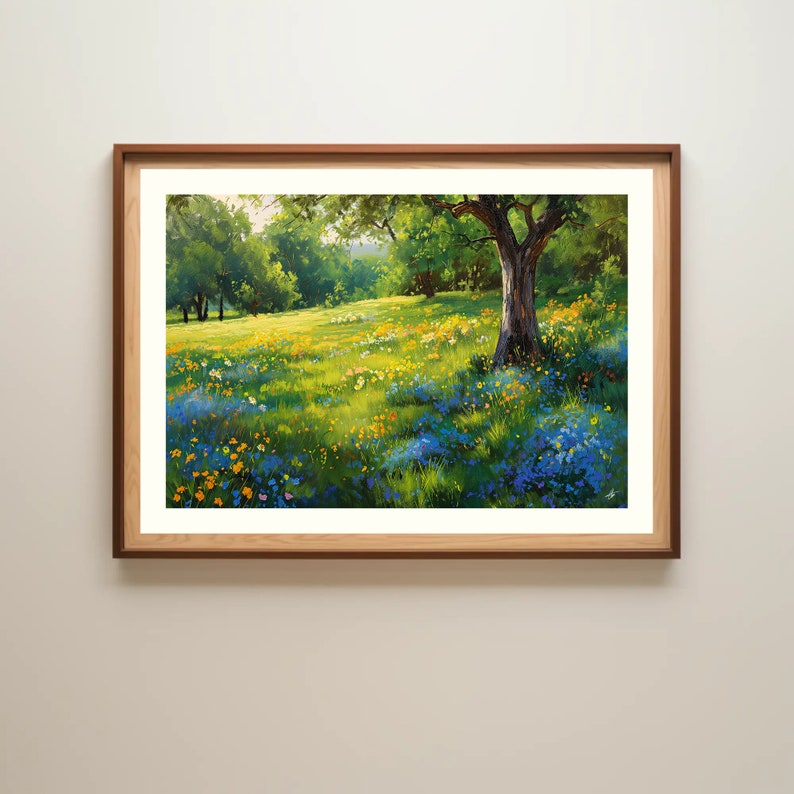 Bluebonnet Hill: Painting of Texas in the Spring. Unframed ...