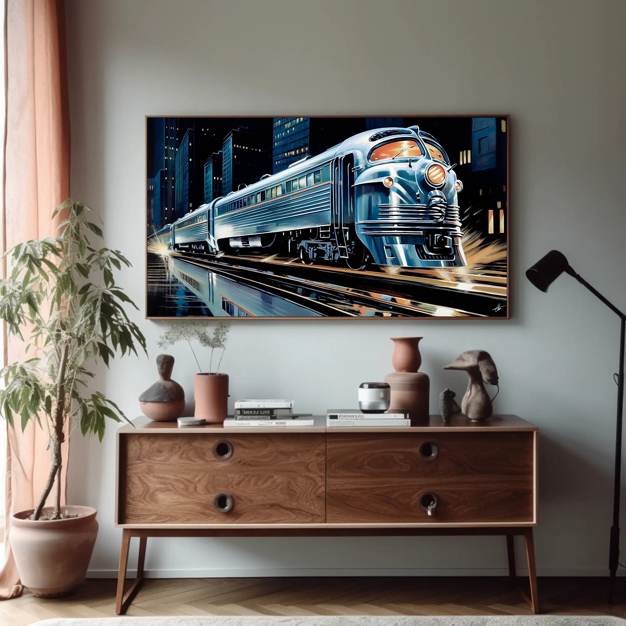 Retro-futuristic Art, "futuraville Train 135" an Ode to the Past With a ...