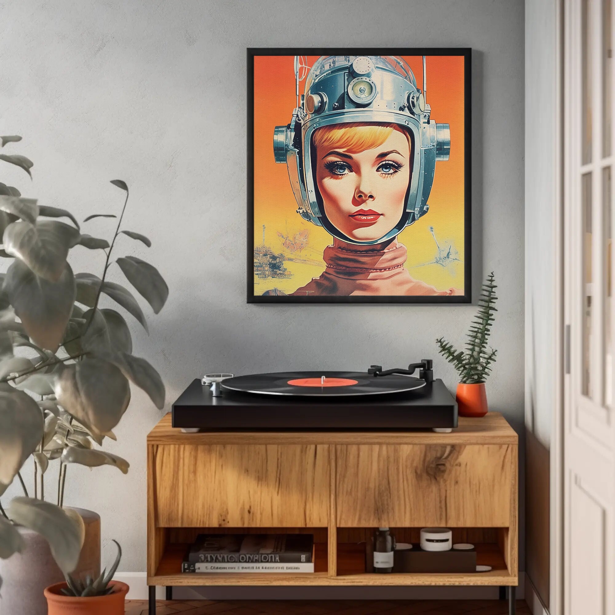 Astro Blondie Two Retro Futuristic Female Astronaut in 1960's Style ...