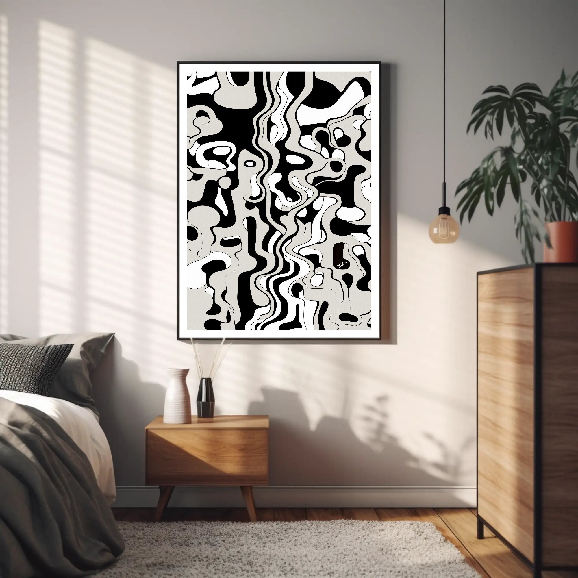 Modern Contemporary Art fluid Motion 4 an Abstract Image of Fluid ...