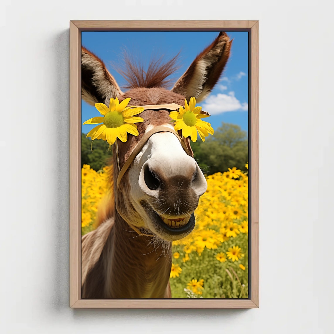 The Flower Donkey: an Unframed, Downloadable Image of a Cute Donkey ...