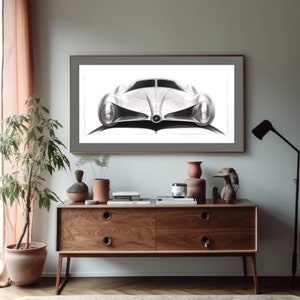 Vintage Concept Car Illustration: "driver 8" by Curtis Cole, Unframed ...