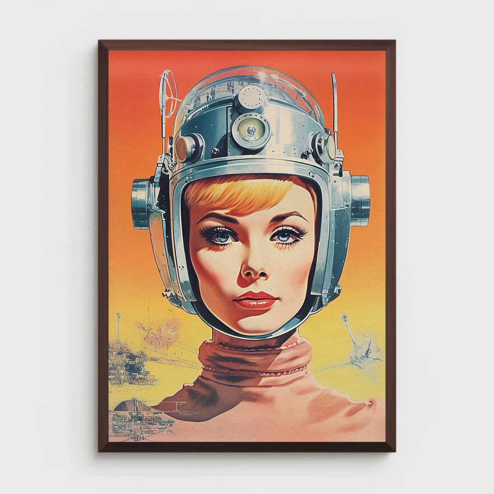 Astro Blondie Two Retro Futuristic Female Astronaut in 1960's Style ...