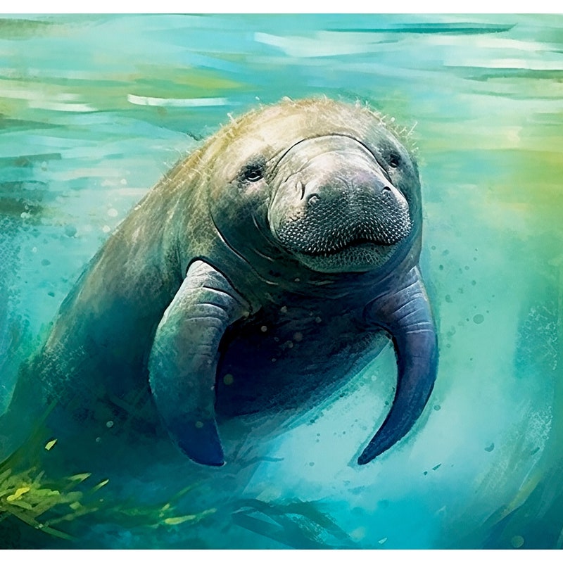 Manatee Art - Etsy