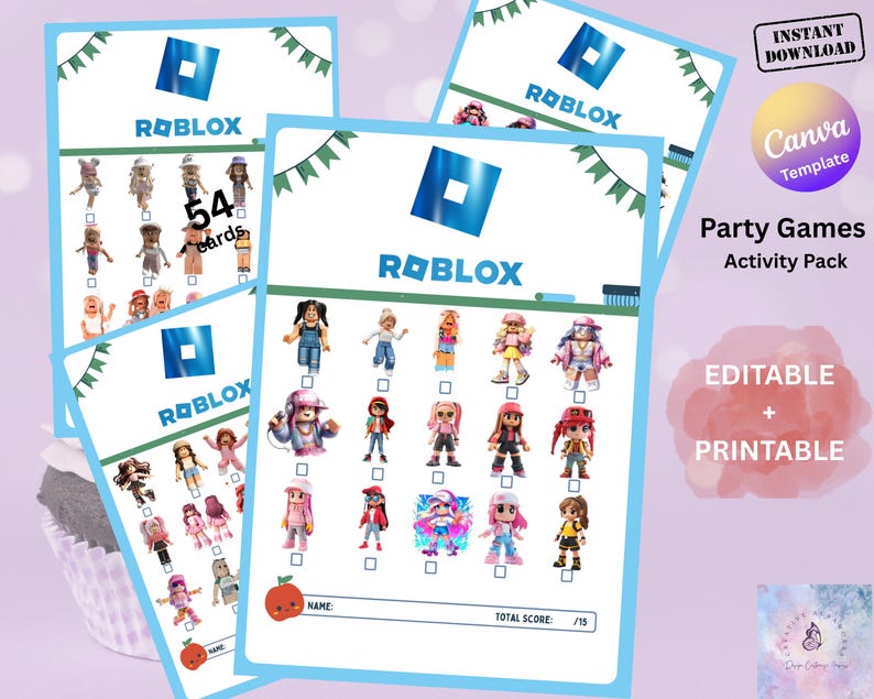 Roblox Scavenger Hunt Game 90 Trainer Cards + Checklist | Birthday ...