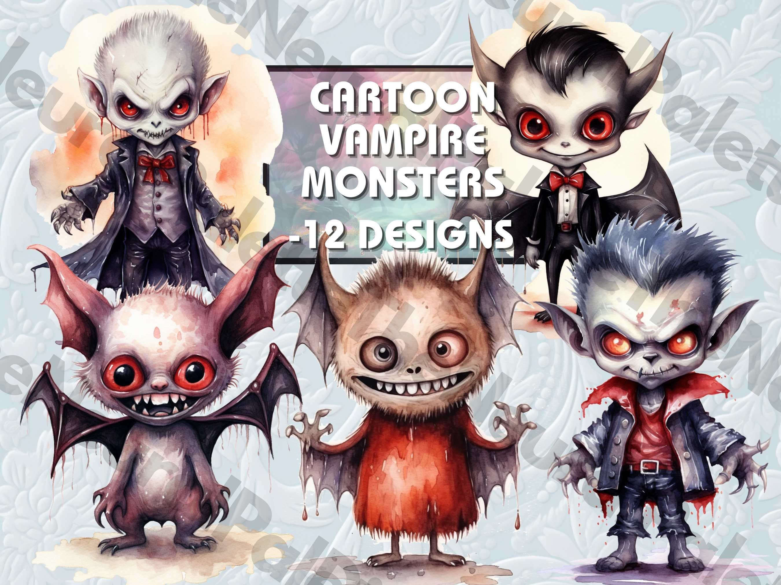 12, Vampire Monster Clipart, Halloween Crafts, Transparent Background ...
