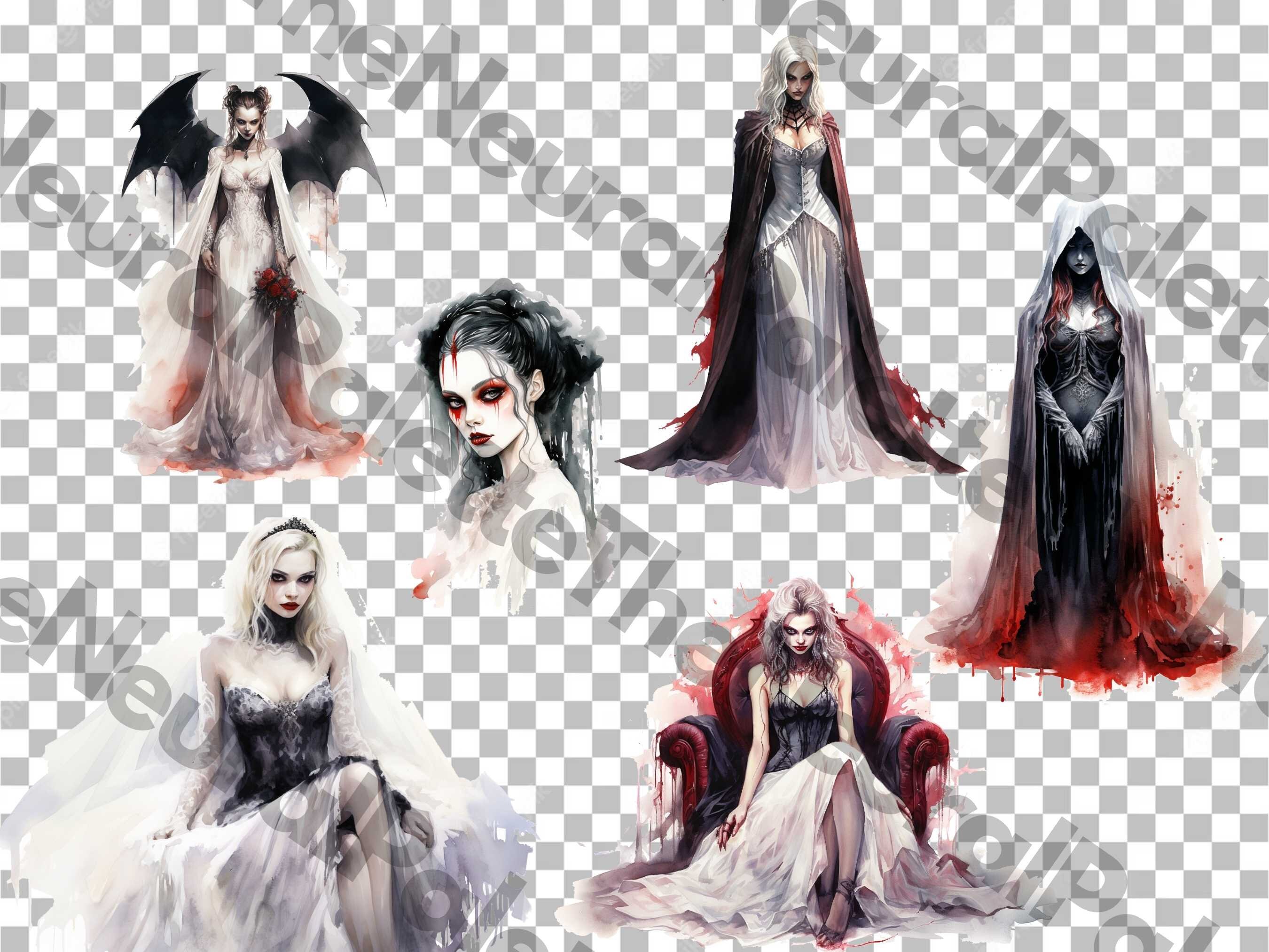 26, Vampire Bride Clipart, Instant Download, High Quality PNG ...