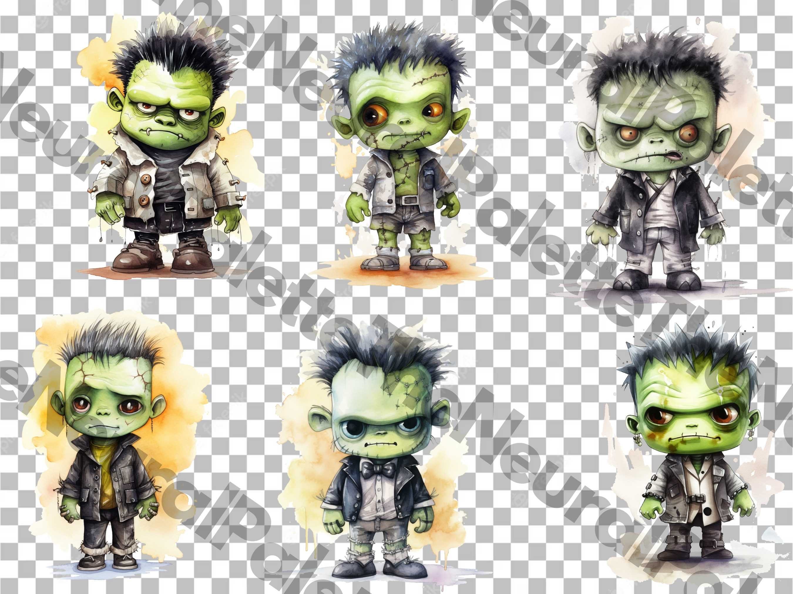 12, Frankenstein's Monster Clipart, Halloween Crafts, Instant Download ...
