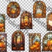24 Halloween Stained Glass Clipart Pumpkin Images - Etsy