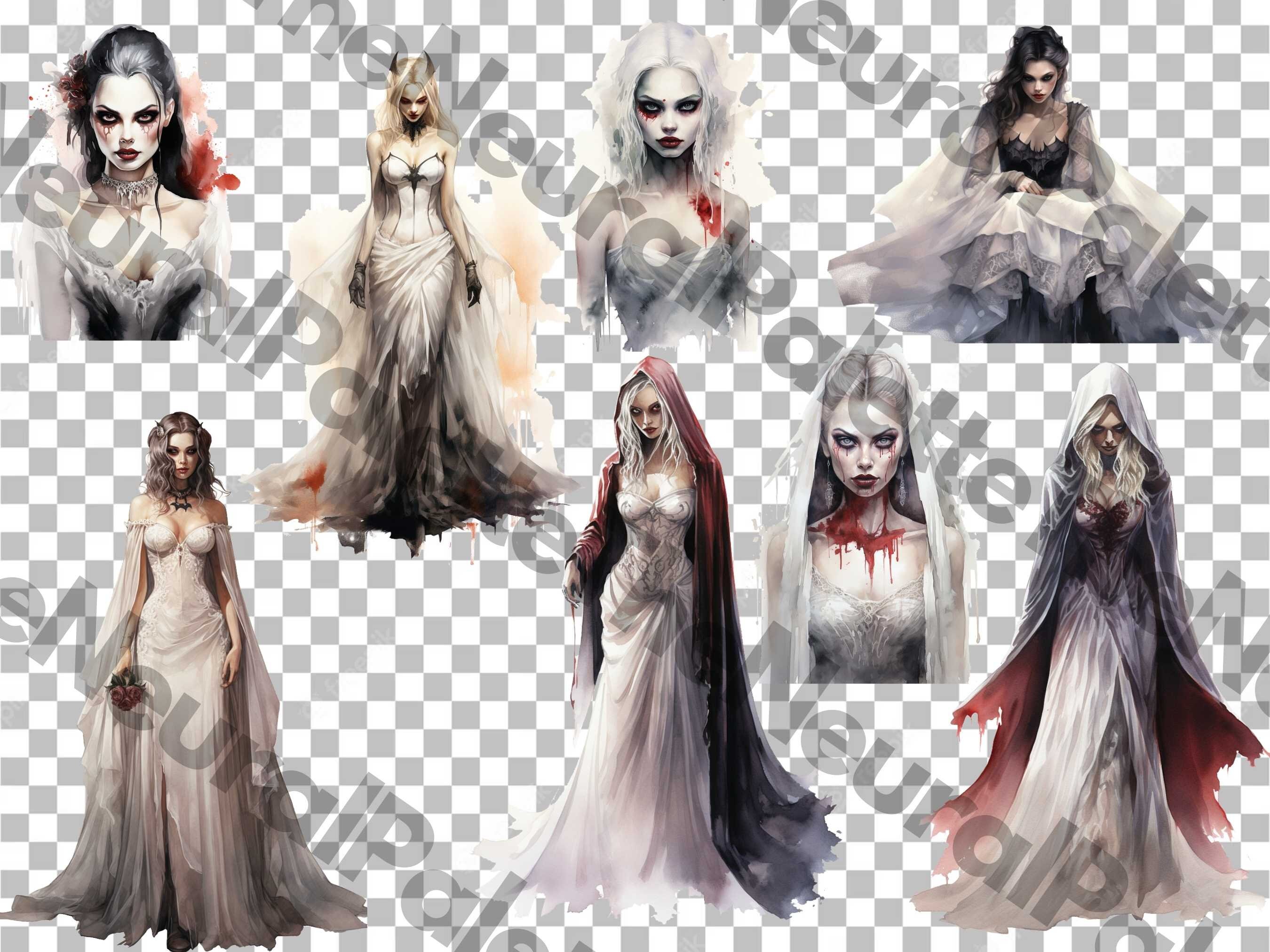 26, Vampire Bride Clipart, Instant Download, High Quality PNG ...