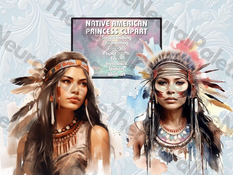 12, Native American Princess Clipart, Instant Download, Transparent ...