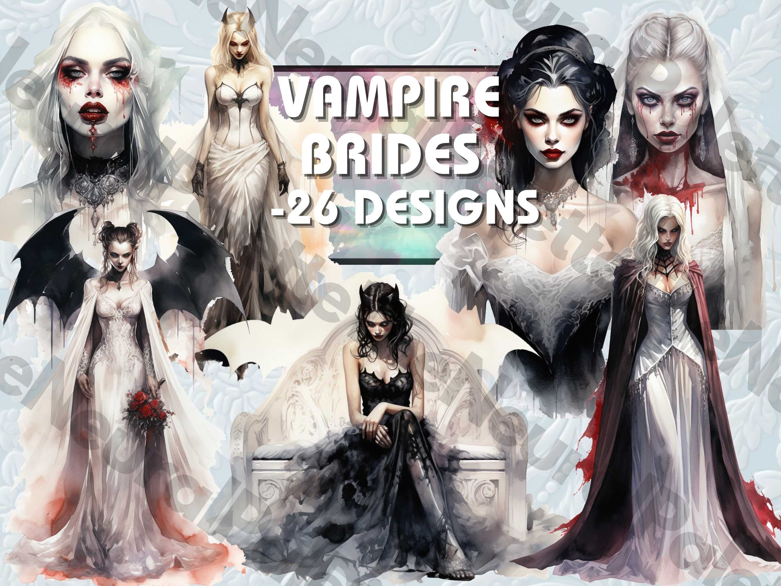 26, Vampire Bride Clipart, Instant Download, High Quality PNG, Transparent Background ...