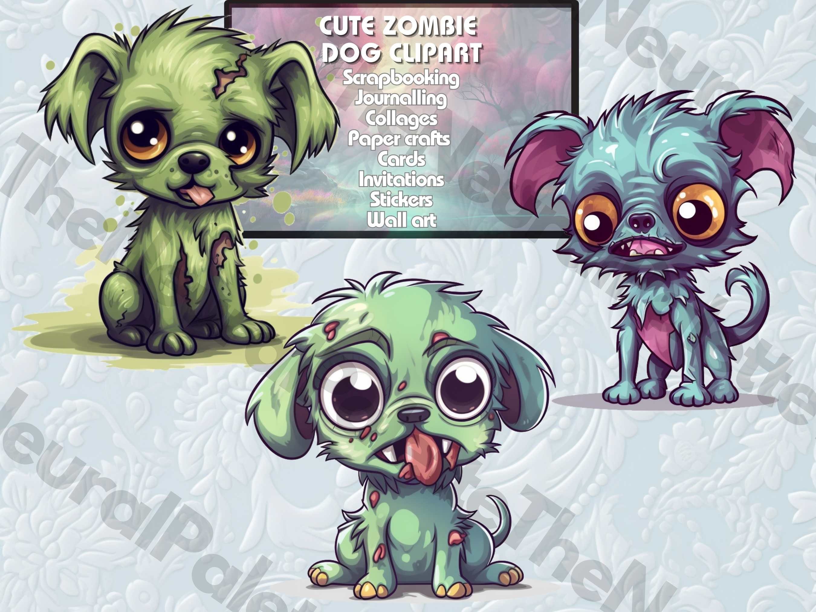 Cute Zombie Dog Drawing