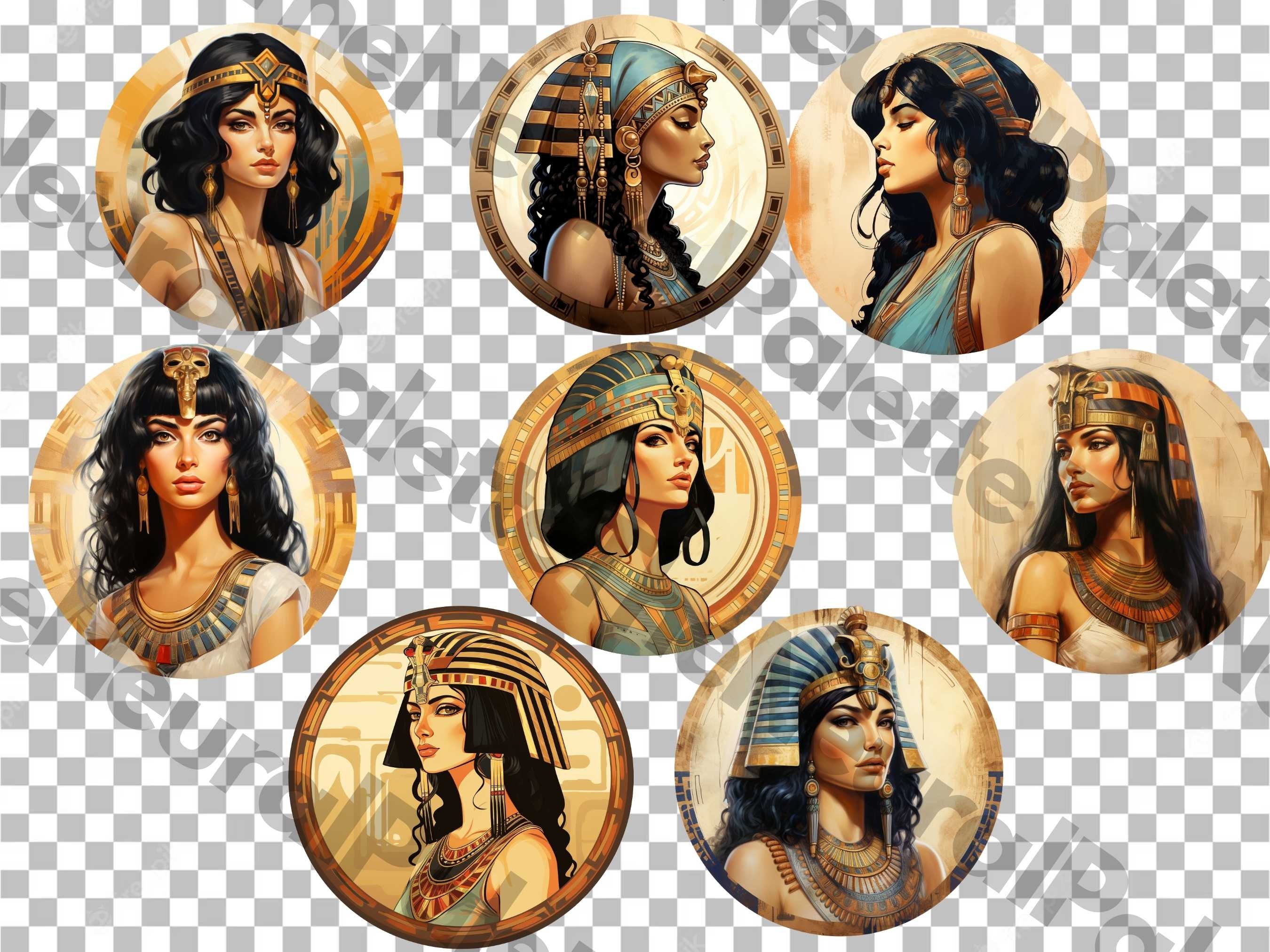 16, Ancient Egyptian Ladies Clipart, Scrapbooking, Junk Journalling ...