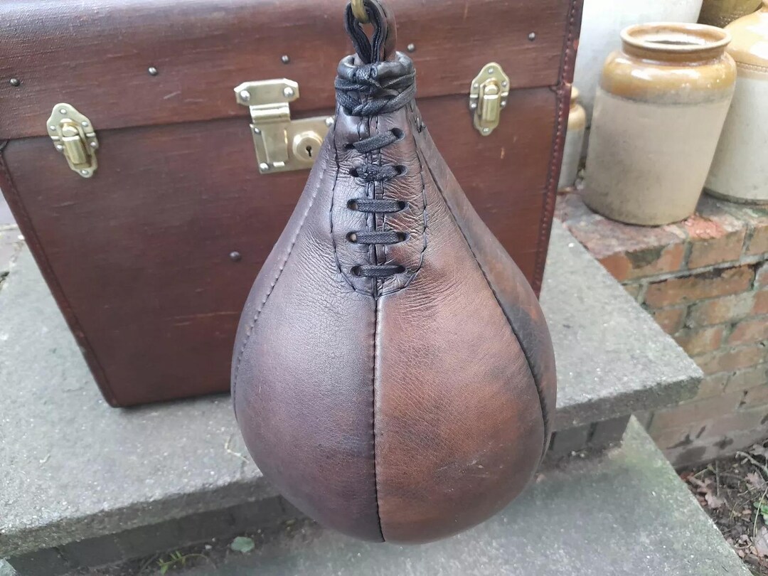 Vintage Leather Old School Style Speed Bag, Boxing Bag, Punching Bag ...