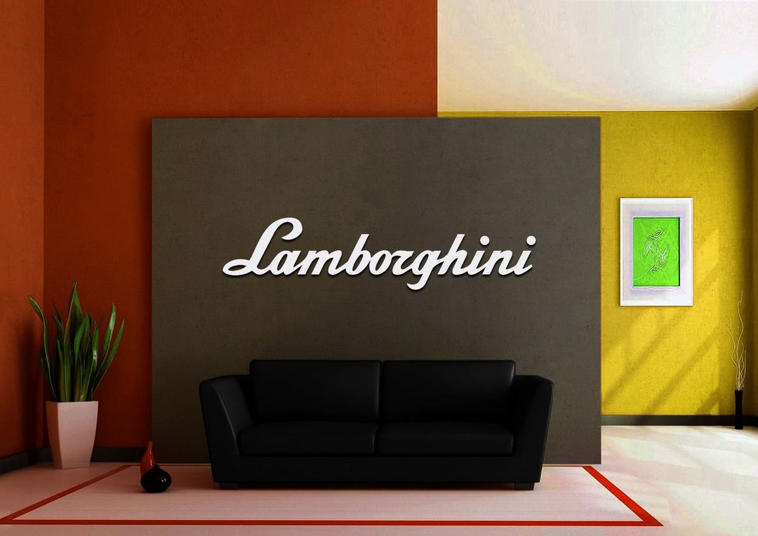 Lamborghini Aluminum Metal Wall Sign Logo Lamborghini - Etsy