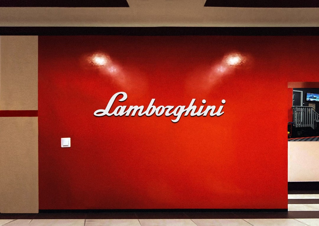 Lamborghini Aluminum Metal Wall Sign Logo Lamborghini - Etsy