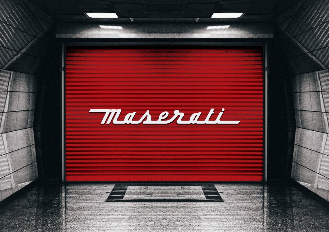 Maserati Aluminum Metal Wall Sign Logo Maserati Garage - Etsy