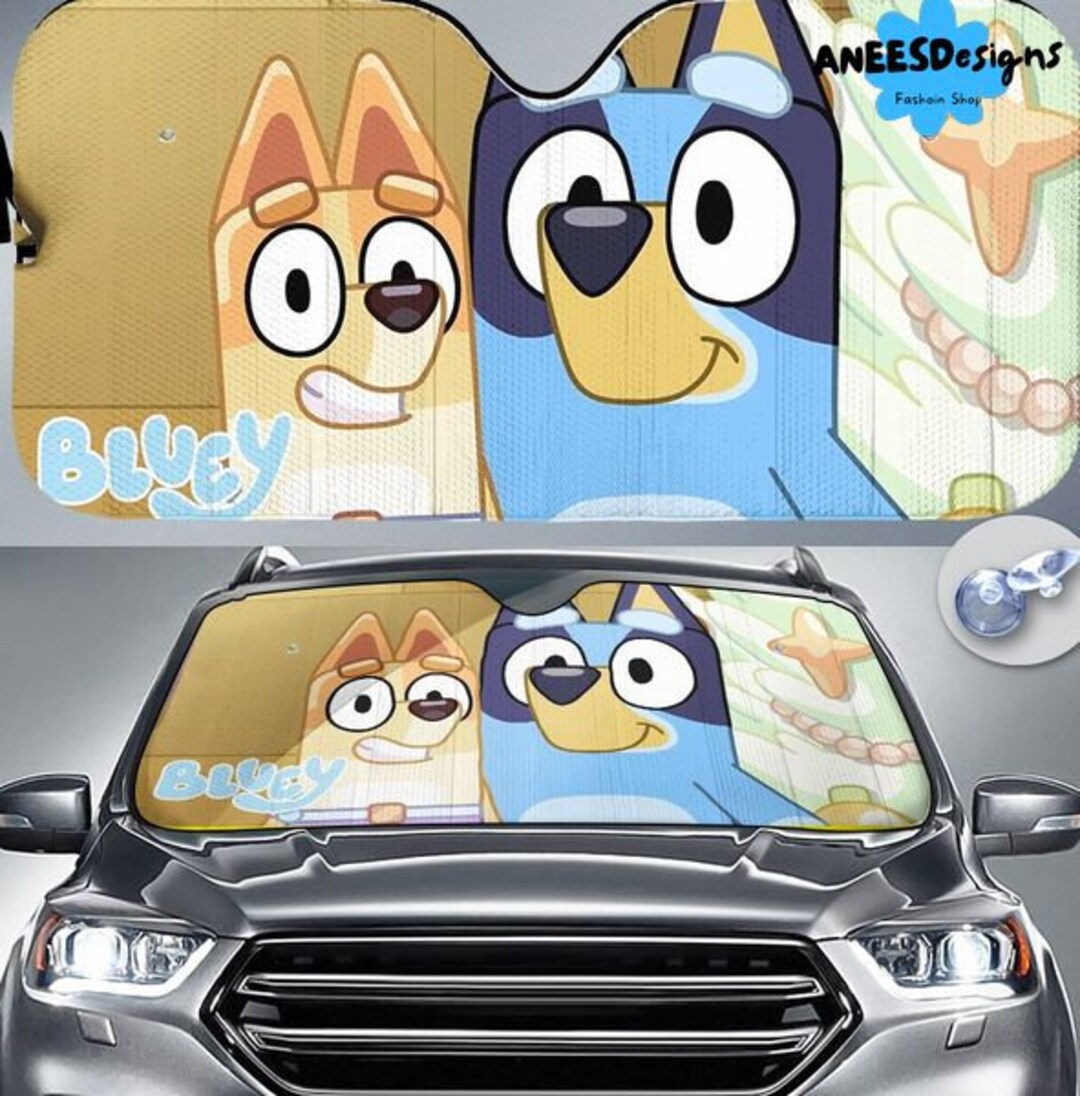 Bluey Car Sunshade Bluey Bingo Car Sunshade Funny Bluey - Etsy