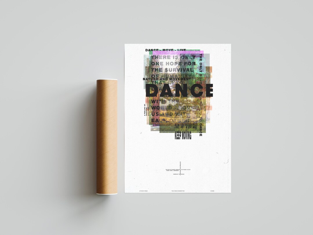 Day of Dance 90's Rave Poster A3 Print Raving House Music Wall Art Bold ...