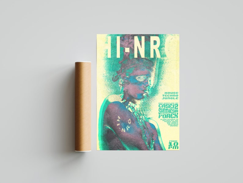 Hi NRG Poster 90's Rave Poster A3 Print Raving House Music Wall Art ...