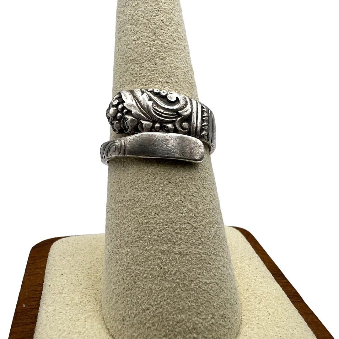 Heirloom Sterling Mansion House Vintage Sterling Silver Spoon Ring Size ...