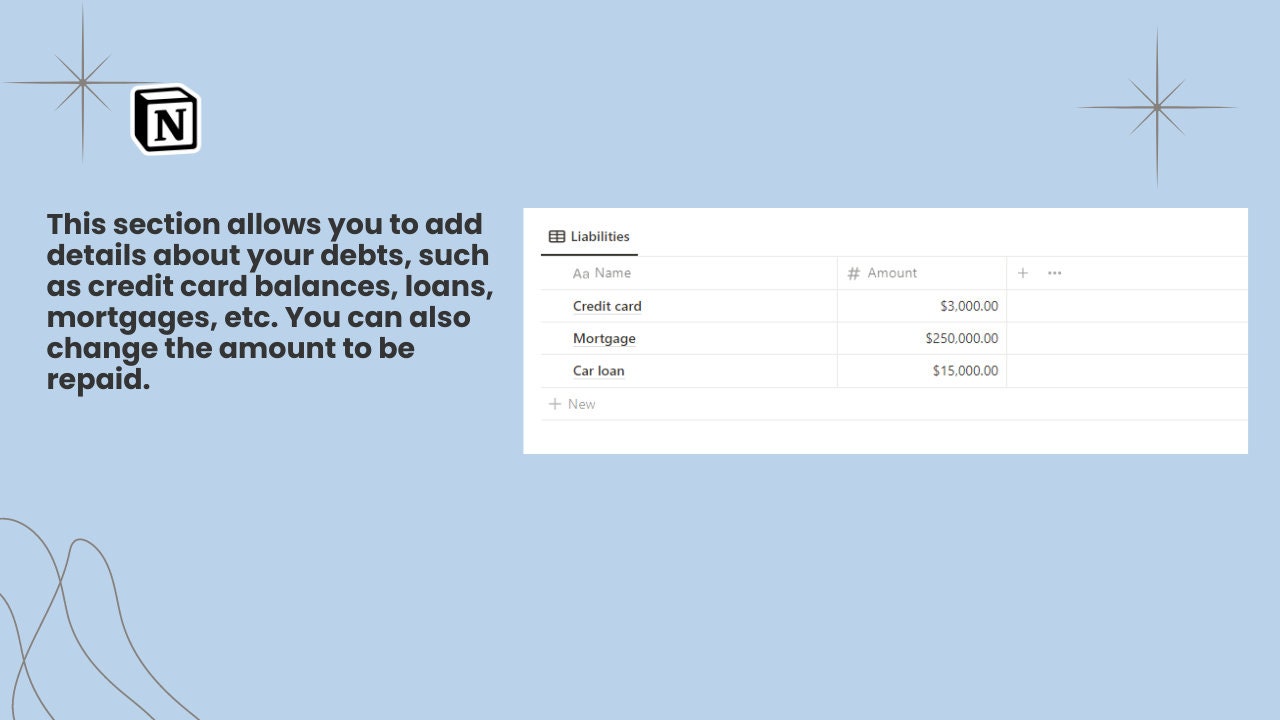 Notion Net-worth Tracker Template, Net-worth Calculator, Notion Finance Tracker, Notion Finance ...