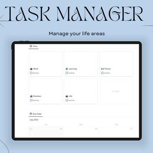 Notion Ultimate Task Manager Template - to - Do Manager, Notion Life ...