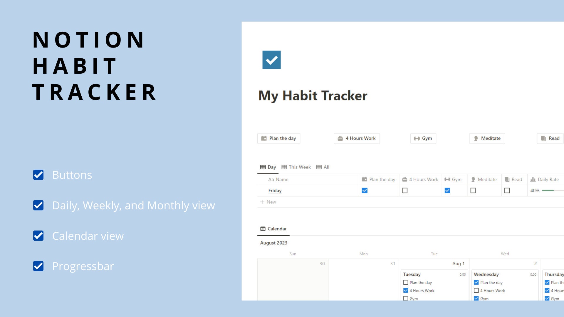 Notion Habit Tracker Template, Notion Manager, Habit Tracking, Notion Dashboard, Digital Tracker ...
