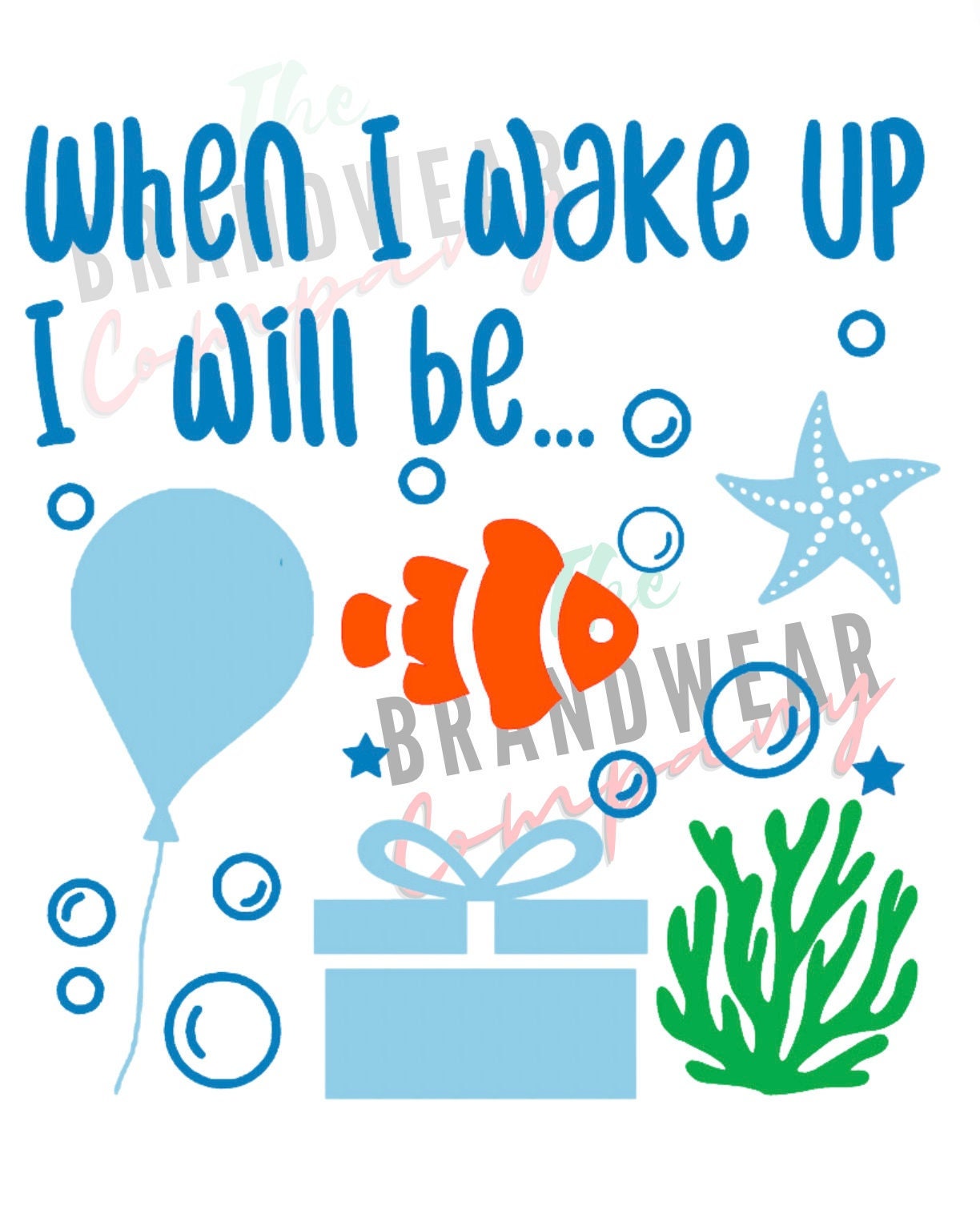 Fish Nemo Birthday Boy/girl Svg Design Instant Download Birthday Pyjama ...